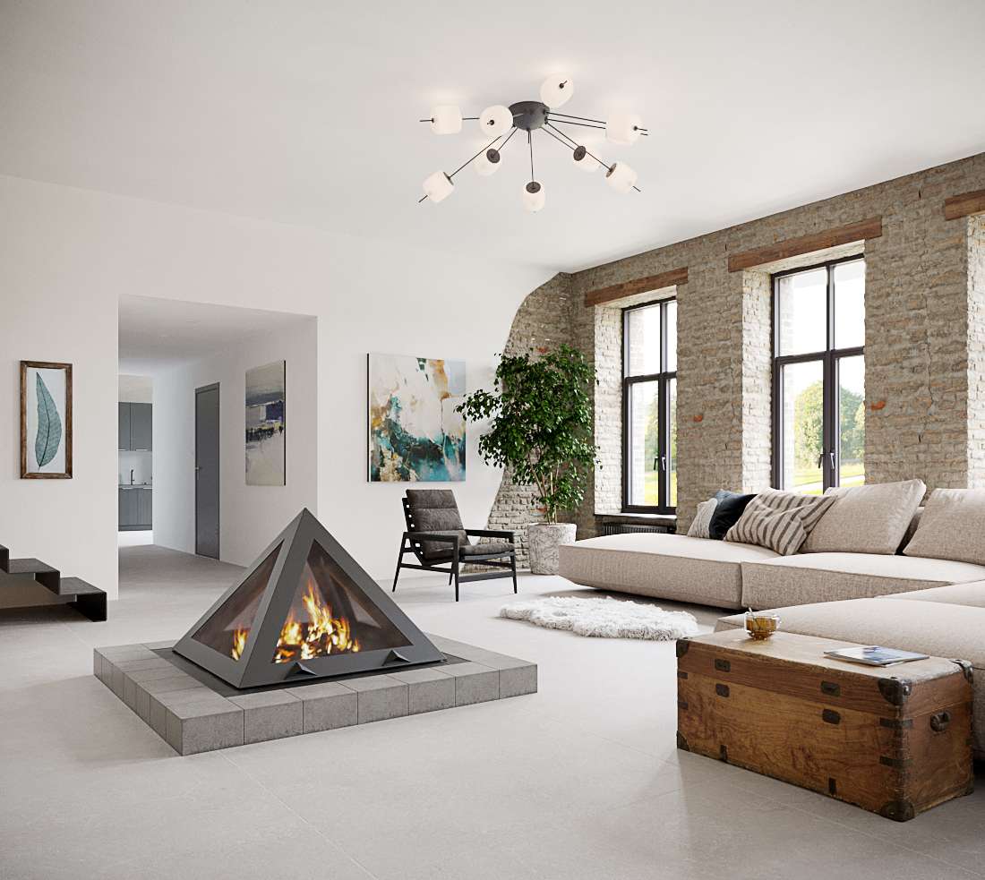 Poêle Kephren - Vitre Façade Triangulaire - Arkiane - France Vitre ...